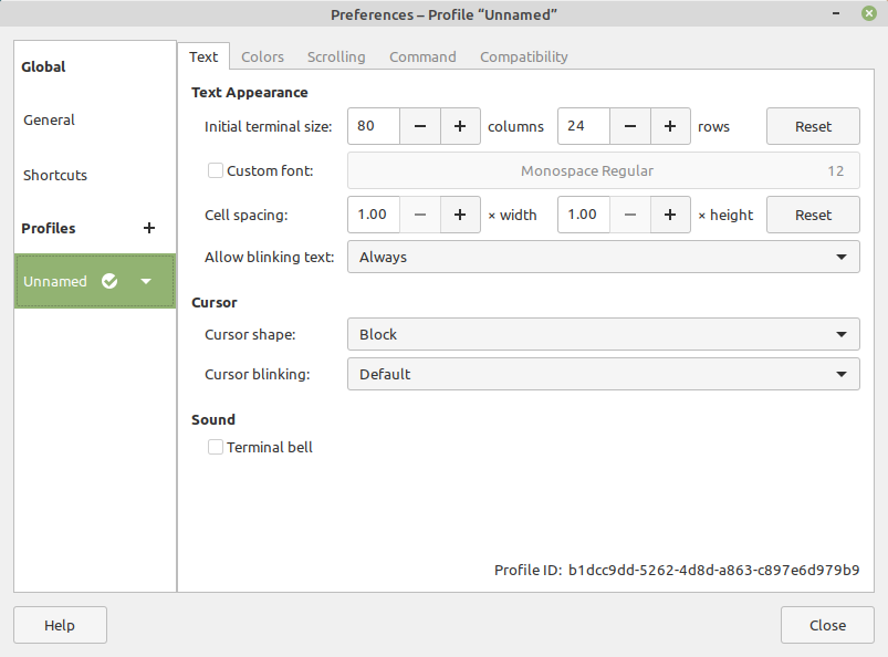 How to change terminal’s font and its size in Linux?